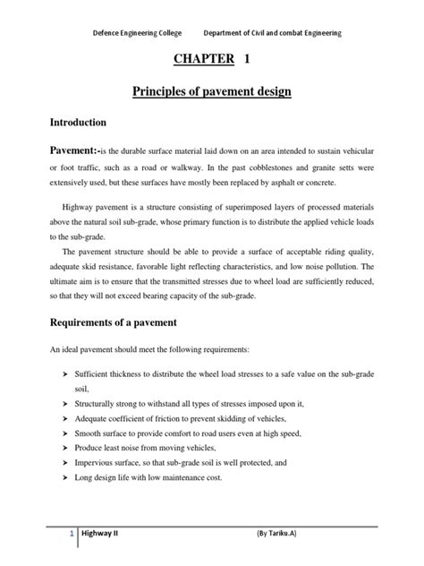 Chapter 1 Principles Of Pavement Design Pdf Road Surface Elasticity Physics