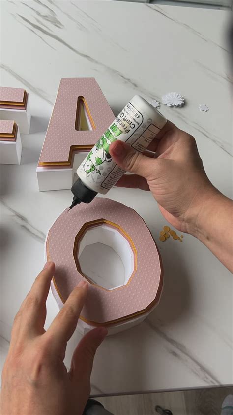 Assembling 3d Letters Letter Art Diy Diy Party Props Origami Crafts Diy