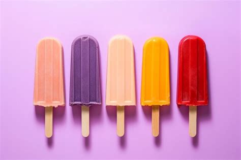 Premium Photo A Cool And Creamy Popsicles Dessert To Savor On A Hot Day
