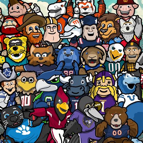 Nfl Mascots Cartoons Mascots Based On The Nickelodeon Seriesgame Nfl