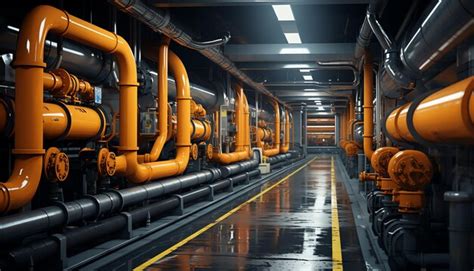 Premium Ai Image Industrial Pipelines Background