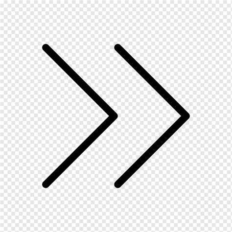 오른쪽 방향 이중 화살표 윤곽선 스타일 아이콘 Png Pngwing