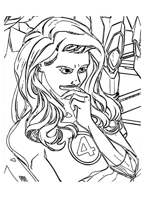 Invisible Woman Image Coloring Page Download Print Or Color Online