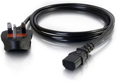 Metre Uk Power Cable Iec C To Bs Foot Kettle Lead Power Cord Black Herts