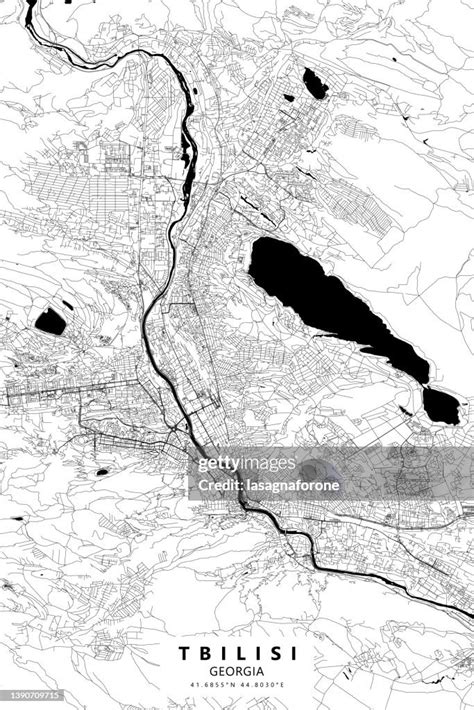 Tbilisi Georgia Mapa Vectorial Ilustración De Stock Getty Images