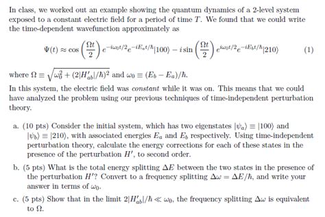 In Class We Worked Out An Example Showing The Chegg