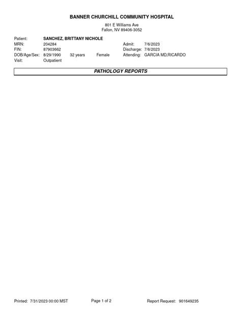 Pathology Report Pdf