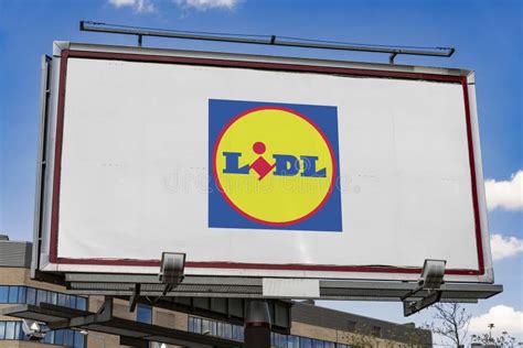 Advertisement Billboard Displaying Logo Of Lidl Editorial Photography