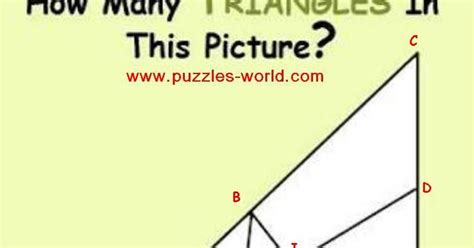 How Many Triangles In This Picture Puzzles World