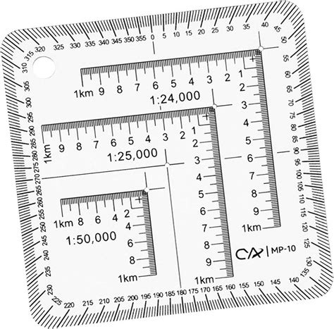 Amazon Com Pocket Grid Accurate Protractor Degrees Clear Maptool