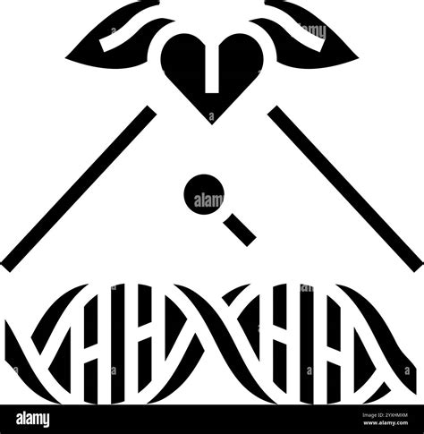 Plant Dna Agri Tech Glyph Icon Vector Illustration Stock Vector Image