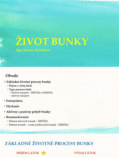 Život Bunky Pdf