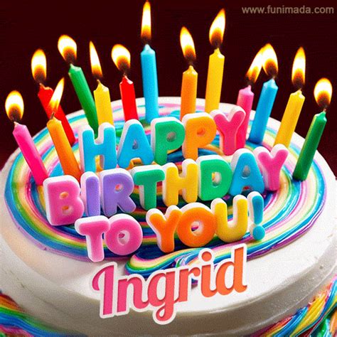 Ingrids Name Happy Birthday Cake  Download On