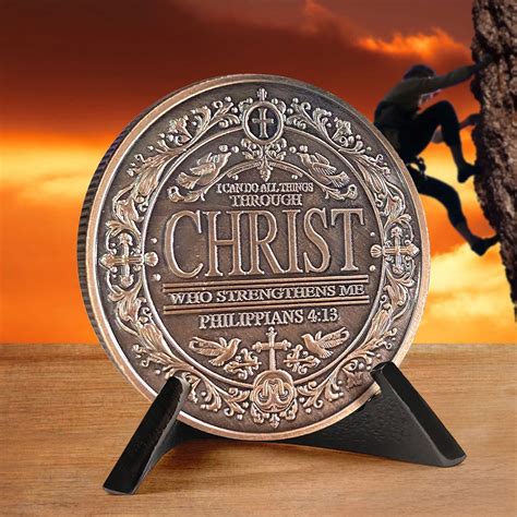 Christian Challenge Coin Bible Verses Encouragement Pocket Token