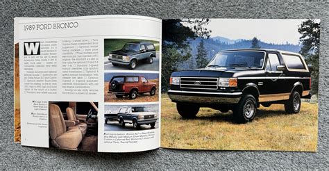1989 Ford Pickup Truck Ranger F150 F250 F350 Bronco Van Brochure