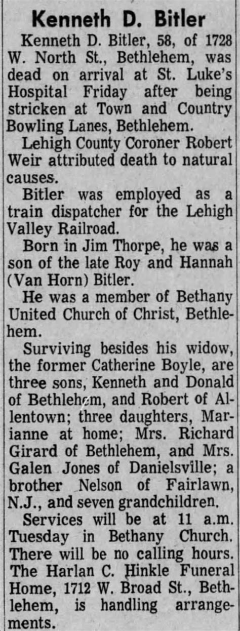 Descendants Of Johannes Bitler Bit227htm