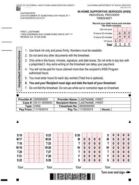 Ihss Timesheet Generator Fill Out And Sign Online Dochub