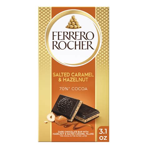 Ferrero Rocher Premium Chocolate Bar Dark Chocolate Hazelnut And Crunchy Salted Caramel