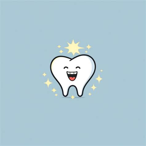 Premium Photo Flat Color Tooth Logo Vector