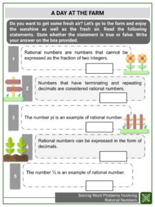 Solving Word Problems Involving Rational Numbers Helping With Math