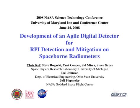 Pdf Development Of An Agile Digital Detector For Rfi Detection And Mitigation On Spaceborne