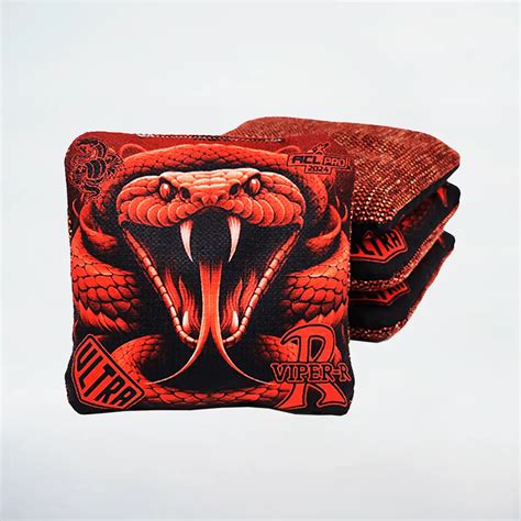Ultra Viper R Red Acl Pro 2025 1x4 Cornhole Bags