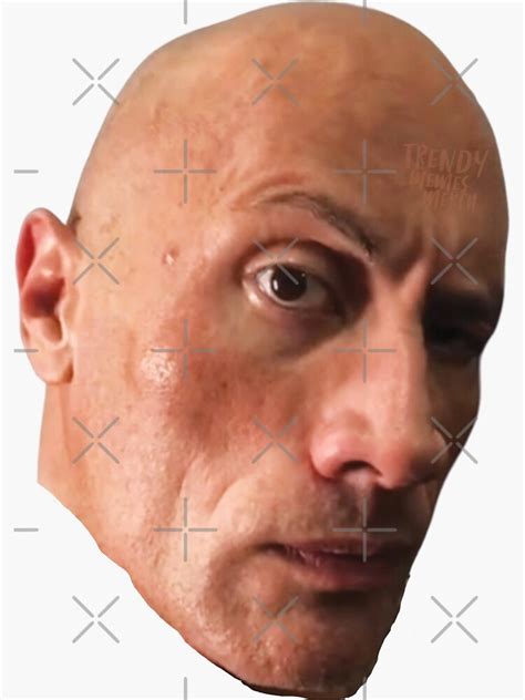 The Rock Eyebrow Raise Face Meme Sticker For Sale By Trendymememerch