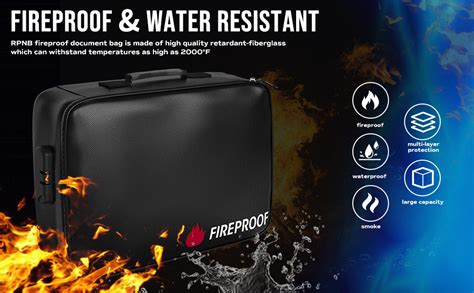 Rpnb Feuerfeste Tasche Feuerfeste Tasche Mit Schloss Mehrschichtige