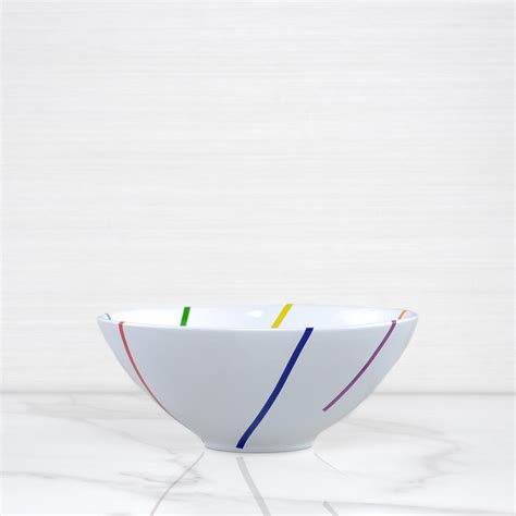 Arcobaleno Rainbow Juno Salad Bowl 3175 Oz Terramar Imports