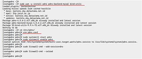 cómo instalar powerdns y poweradmin en centos 7 howtoforge