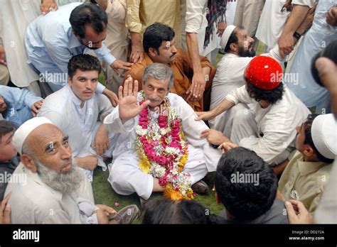 Awami National Party Anp Leader Haji Ghulam Ahmad Bilour Meets To His Supporters After His
