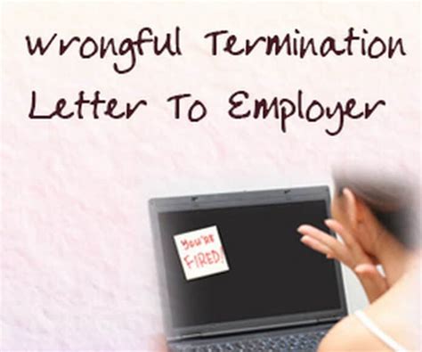 Sample Wrongful Termination Letter To Employer Hr Letter Formats