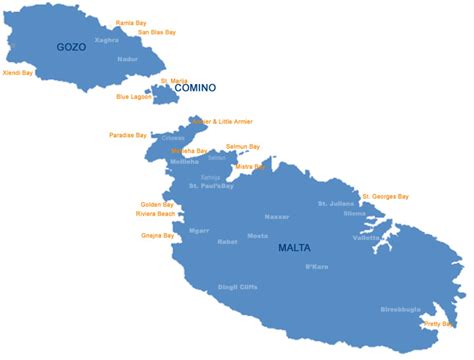 Sandy Beaches In Malta Gozo And Comino
