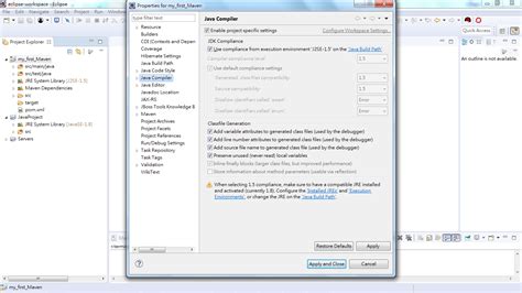 [如何maven] 在eclipse中用pom xml設定maven專案jdk版本