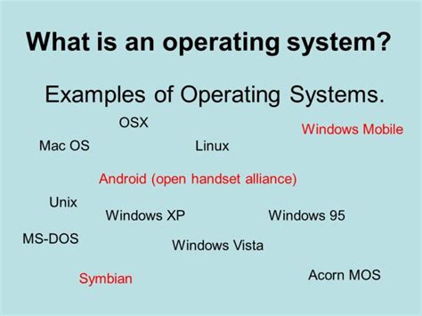 Examples Of Operating Systems Which Is An Example