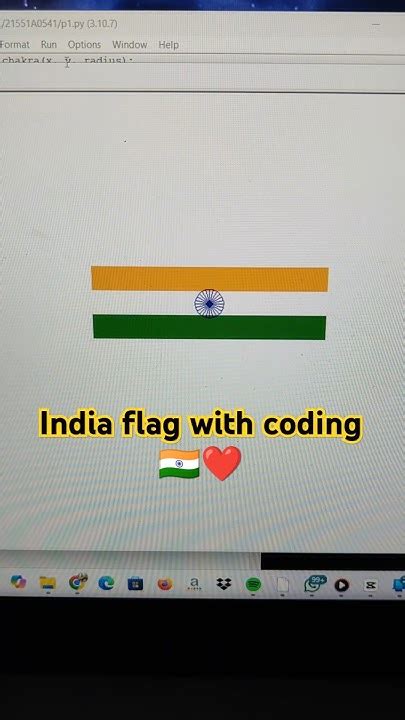 India Flag With Coding 🇮🇳 My First Youtube Short Video ️shorts