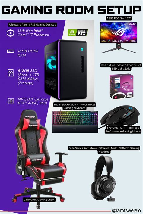 Ideal Gaming Room Setup Alienware Aurora R11 Asus Rog Swift Dxracer