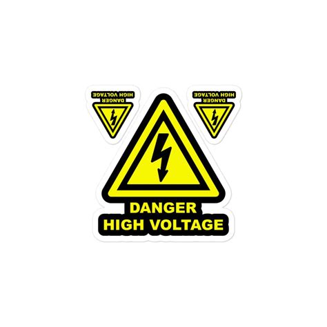 Danger High Voltage Stickers Tesla Scientific