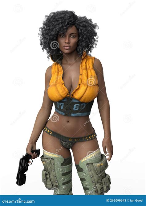 Soldier Woman Holding Guns Royalty Free Illustration Cartoondealer