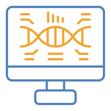 생물정보학 아이콘 프리미엄 벡터