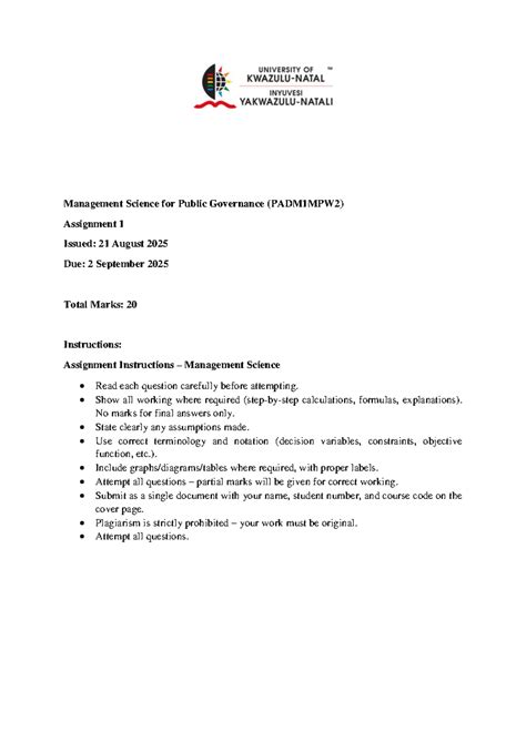Padm1mpw2 Management Science Assignment 1 Data Analysis