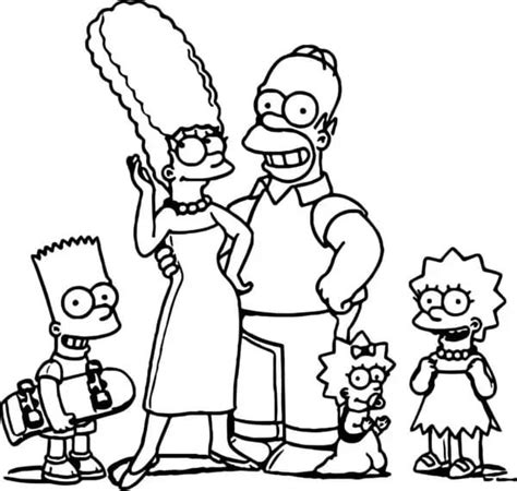 The Simpsons Coloring Pages Coloringlib