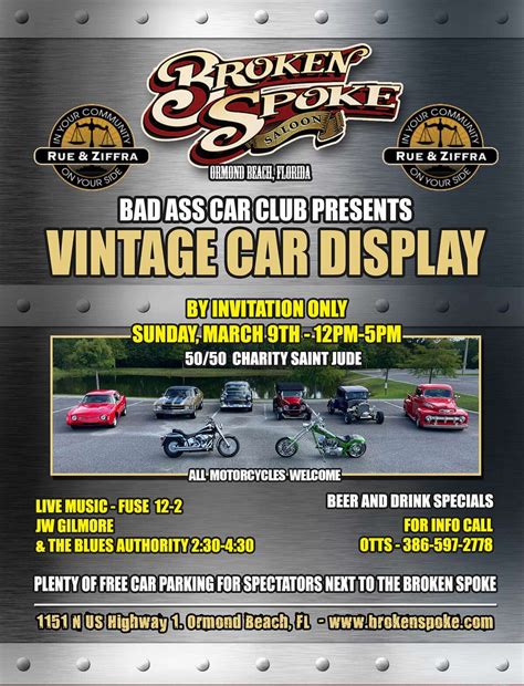 Vintage Car Display Broken Spoke Saloon