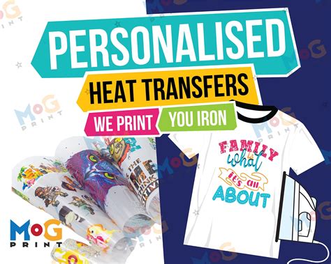 Heat Transfer Designs Ready To Press Personalised Iron On T Shirt He
