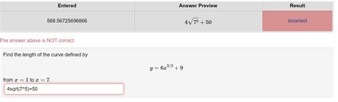 Solved The Answer Above Is NOT Correct Find The Length Of Chegg