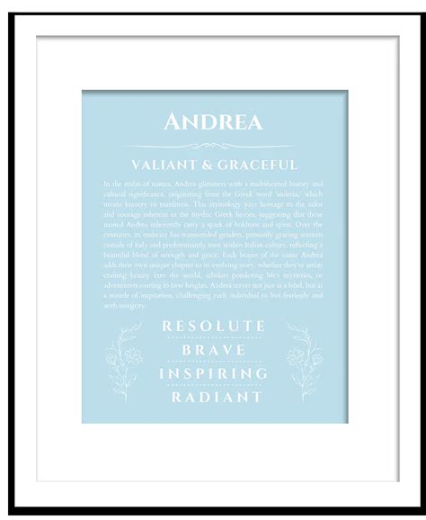 Andrea Name Meaning Print Get Your Story