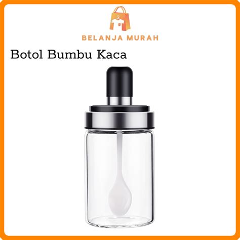 Jual Bem Botol Bumbu Kaca Botol Bumbu Kaca 250 Ml Sendok 2 In 1