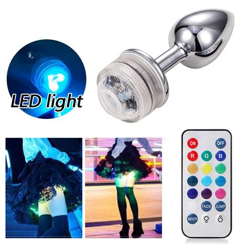 Kaufe Led Butt Plug Metall Anal Plug Mit Licht Sex Spiele Leuchtende