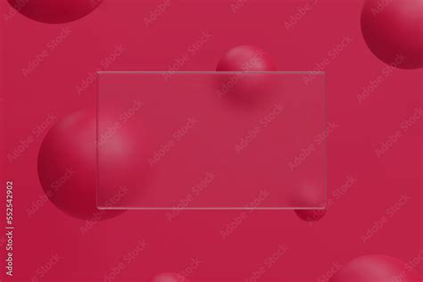 3d Abstract Background Glassmorphism Concept With Geometric Shapes Sphere Ball Bubble