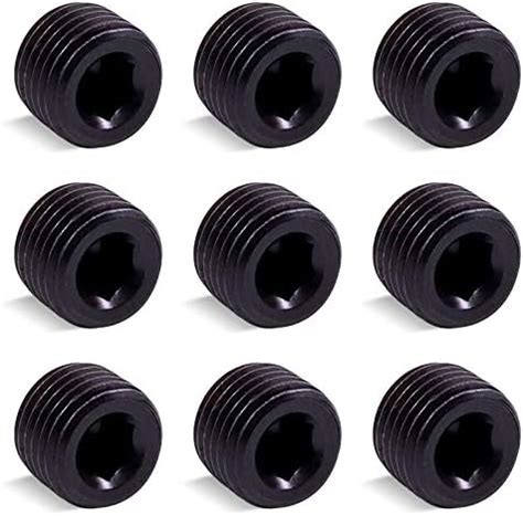 Mardatt 10pc 14 Npt Carbon Steel Pipe Plug Set Male